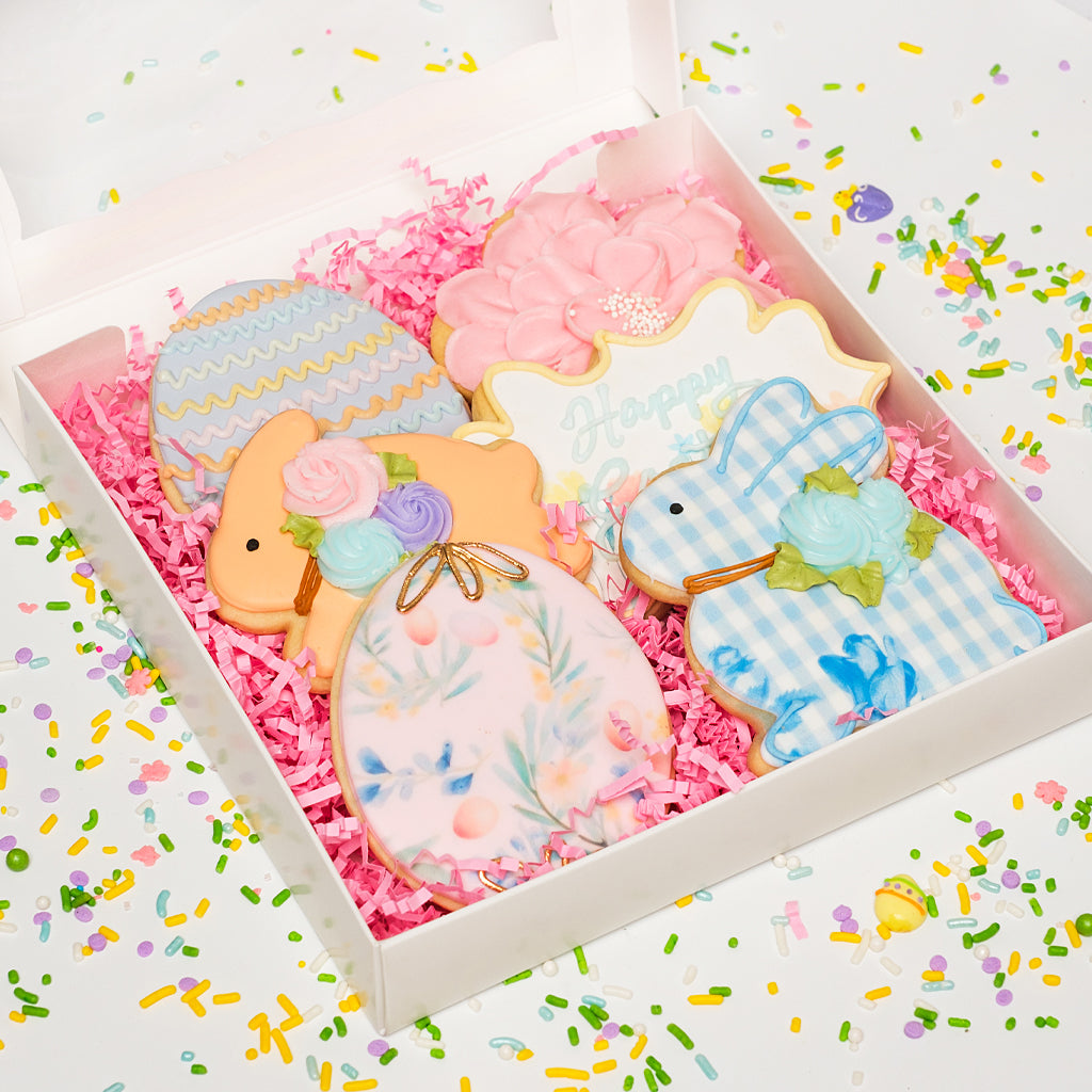 Curated Gift Box of 6 Easter Cookies – Dessert Gallery Bakery & Cafe